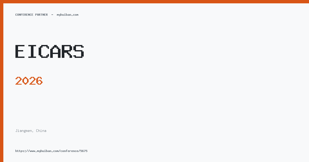 EICARS 2026: International Conference on Electronic Infor ...